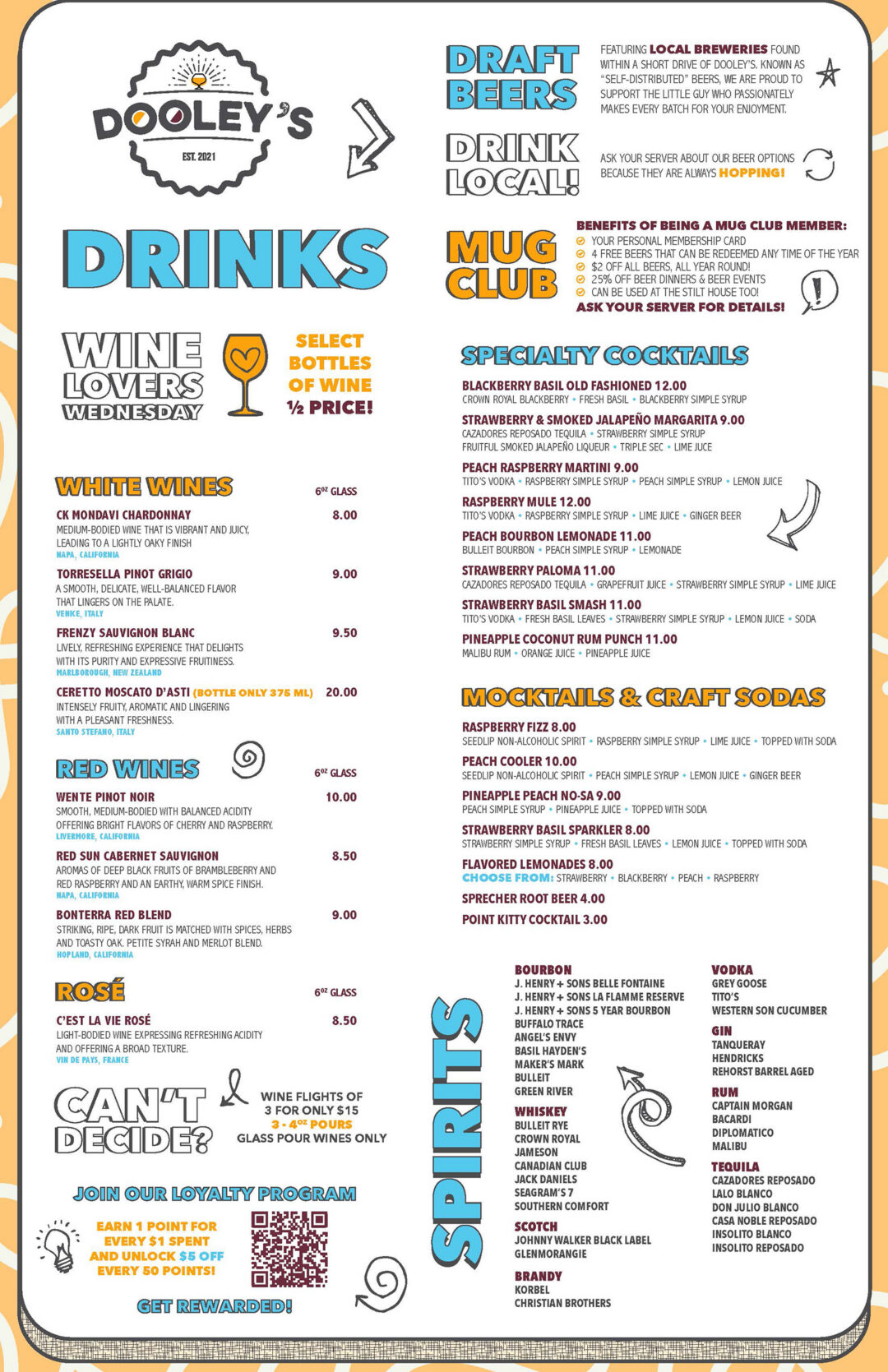 Menus - Dooley's on Main